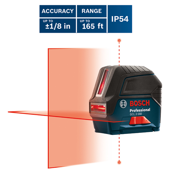 Bosch Self-Leveling Cross-Line Laser with Plumb Points – MacPower Group