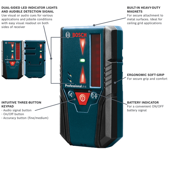Bosch LR 6 Line Laser Receiver – MacPower Group